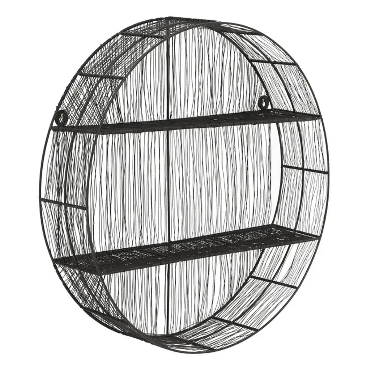 Solace Round Black Wall Shelf – Modish Furnishing