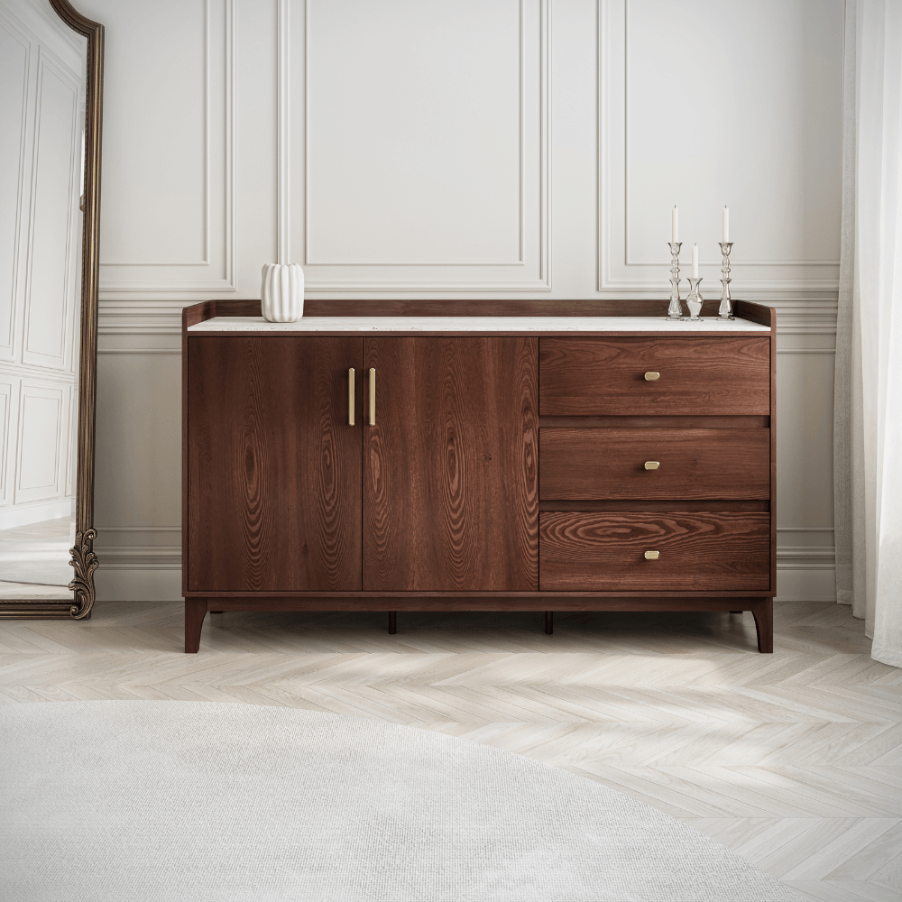 Lorenzo Walnut Wooden Sideboard – Modish Furnishing
